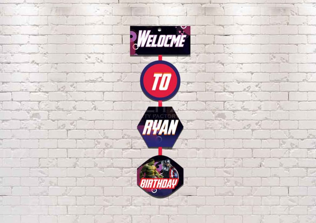 Avengers Welcome Banner - Buy-Customised-Theme-Party-Supplies and ...