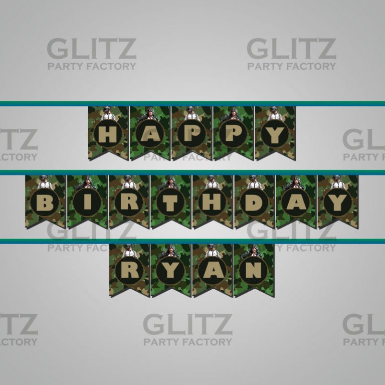 PUBG Happy Birthday Banner - Buy-Customised-Theme-Party-Supplies and ...